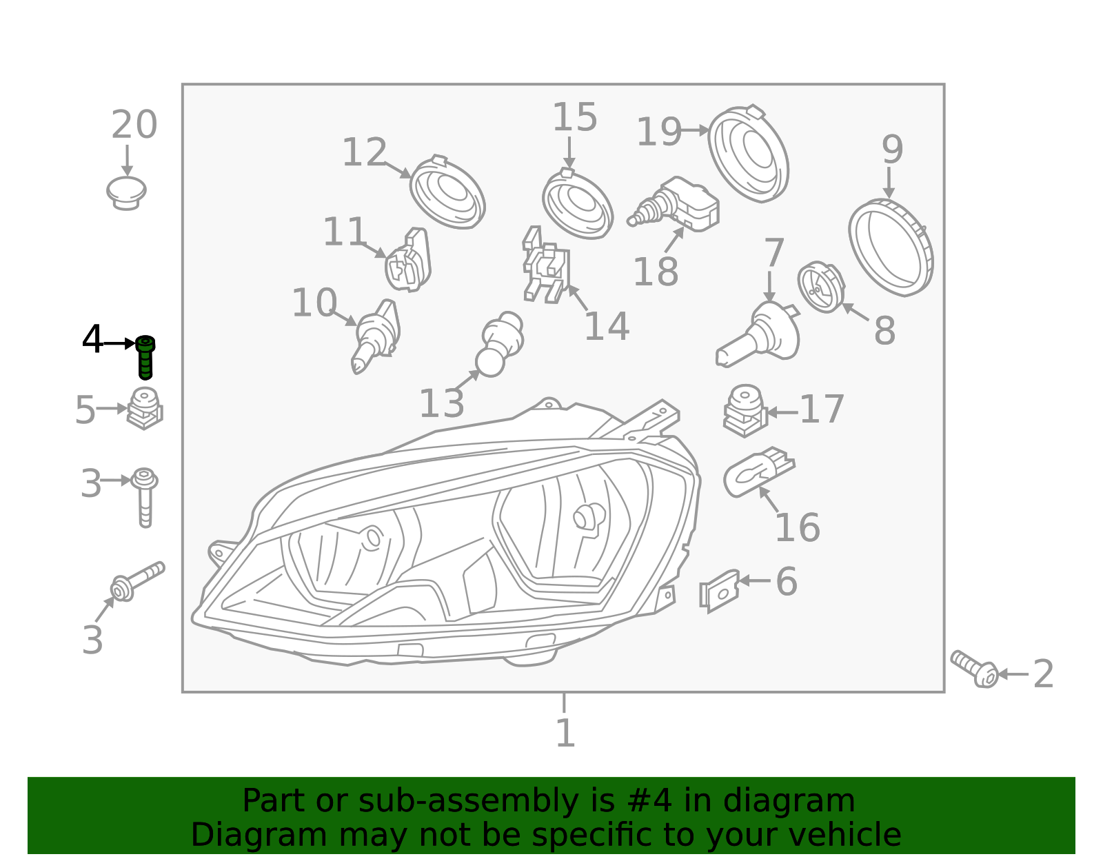 N-911-776-01 - Headlamp Assembly Bolt 2015-2025 Volkswagen | Volkswagen ...