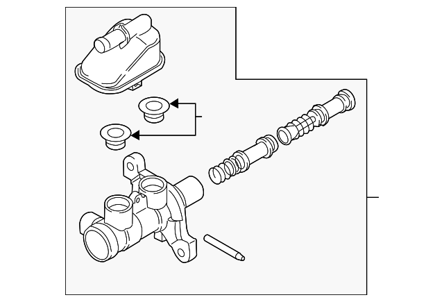 2009-2017 Nissan Master Cylinder D6010-1AA1B | Bill Kay Nissan Parts