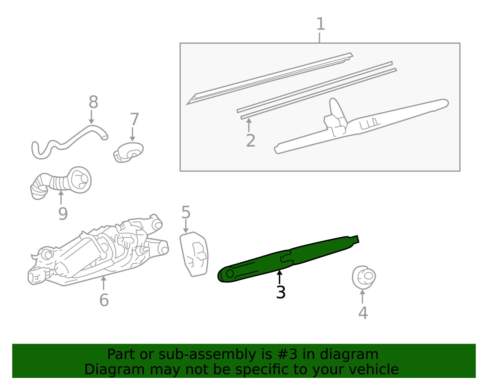 85241-35060 - High-Quality Back Glass Wiper Arm for 2010-2024 Toyota ...