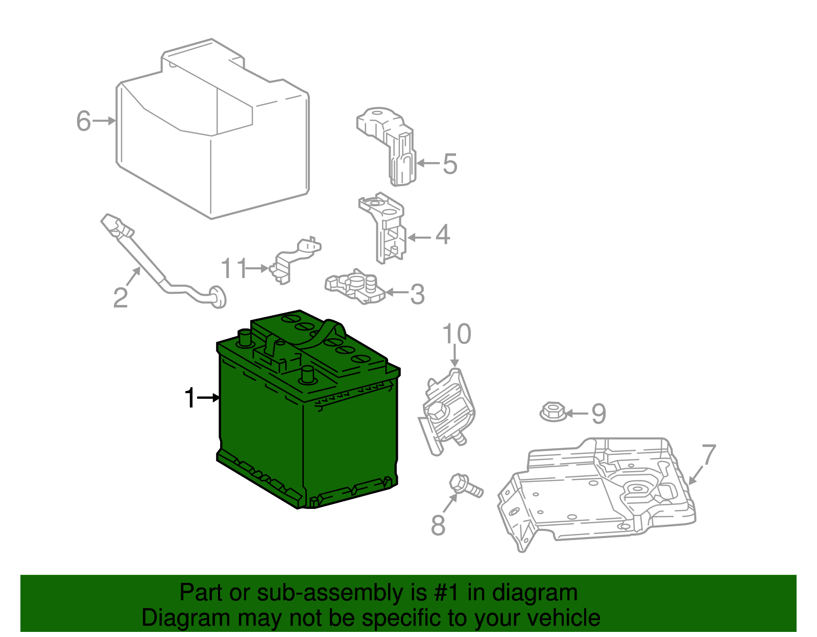 28800-21213 - Battery - 2018-2019 Toyota Prius C | OEM Genuine Toyota Parts
