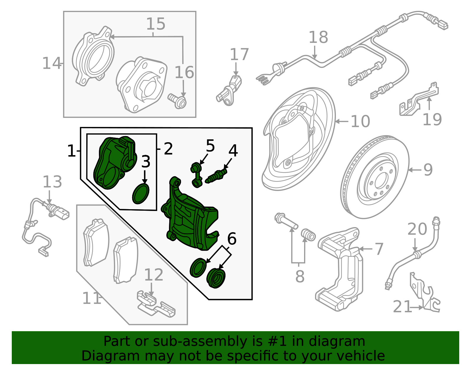 8W0-615-403-N-SL7 - Caliper Assembly Audi OEM Parts Guy