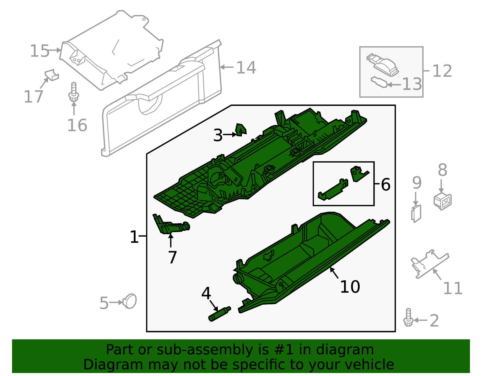 8W7-880-302-B-6PS - Glove Box Assembly 2020-2023 Audi | Audi OEM Parts Guy