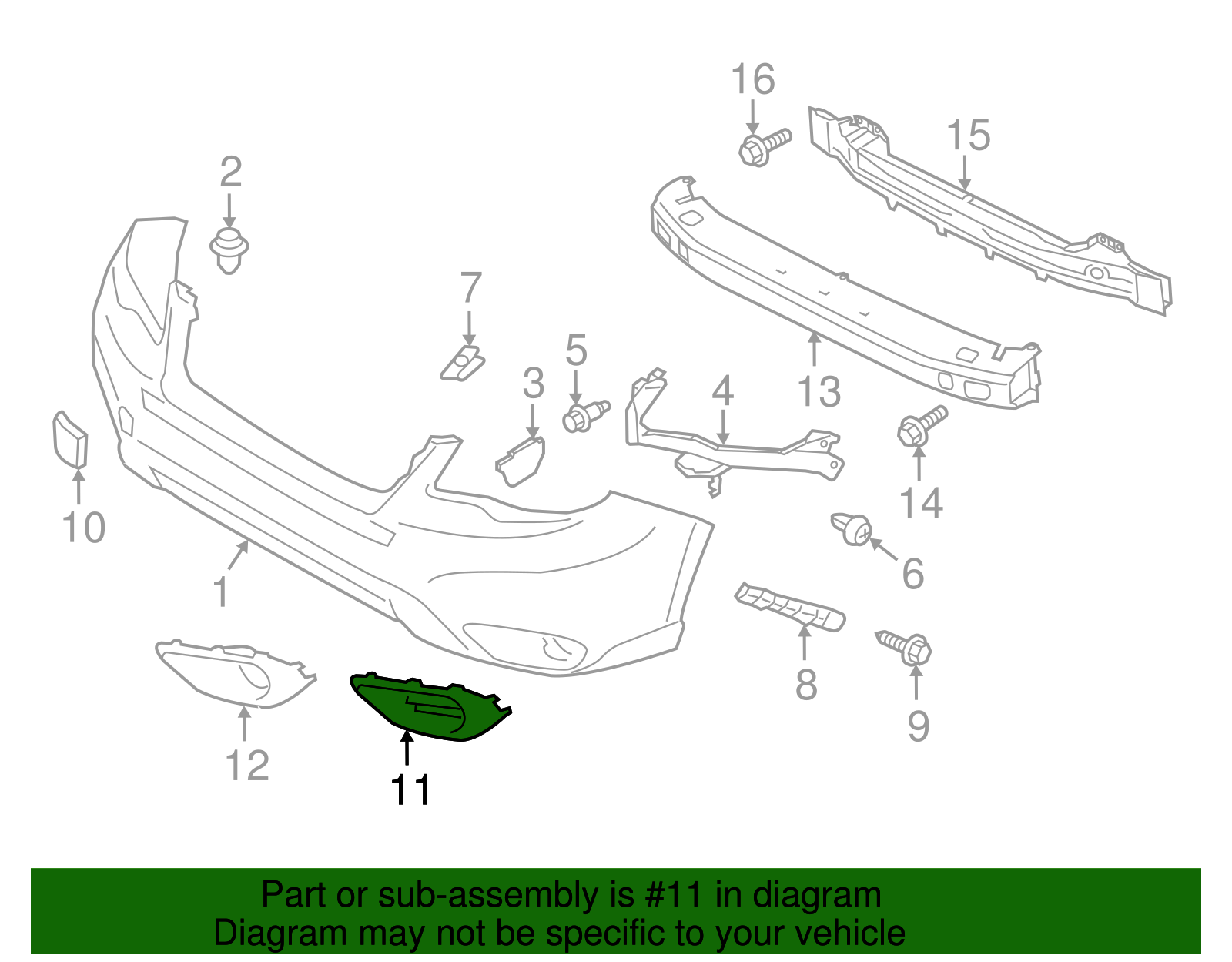2014-2016 Subaru Forester Lamp Cover 57731SG050 | Subaru Parts Store