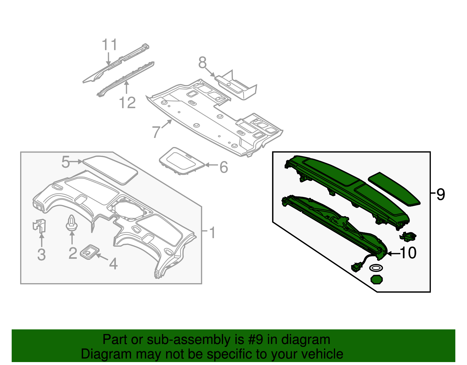 4H4-863-412-F-DU2 - Rear Trim 2011-2018 Audi A8 Quattro | Audi OEM ...