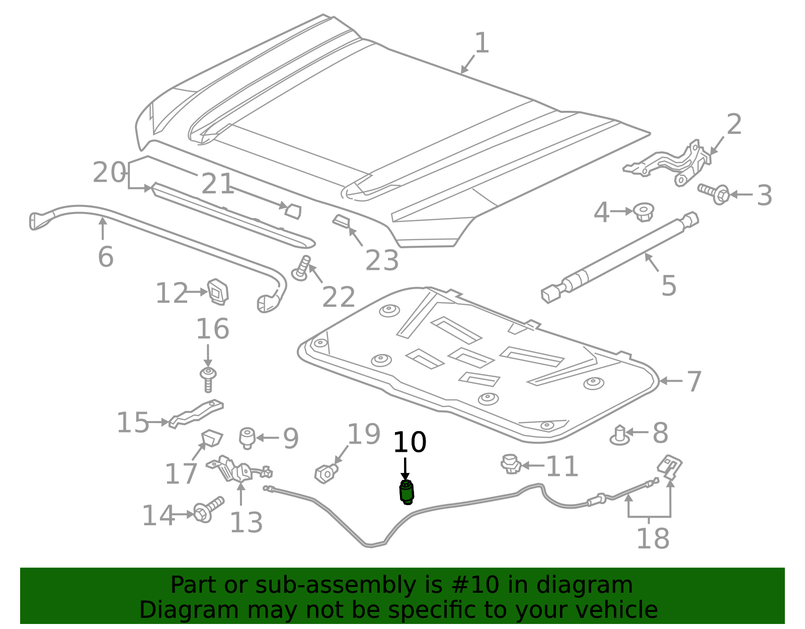 2019-2025 GM Hood Front Bumper 84118720 GM | GMPartsDirect.com