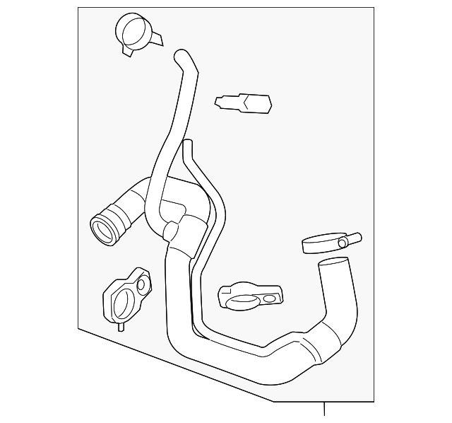 2015-2016 GM Auxiliary Radiator Outlet Hose 84036271 GM | GMPartsDirect.com
