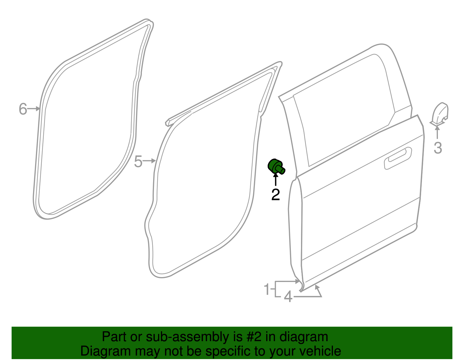 2015-2022 Ford Door Shell Bumper -W717122-S300 | TascaParts.com