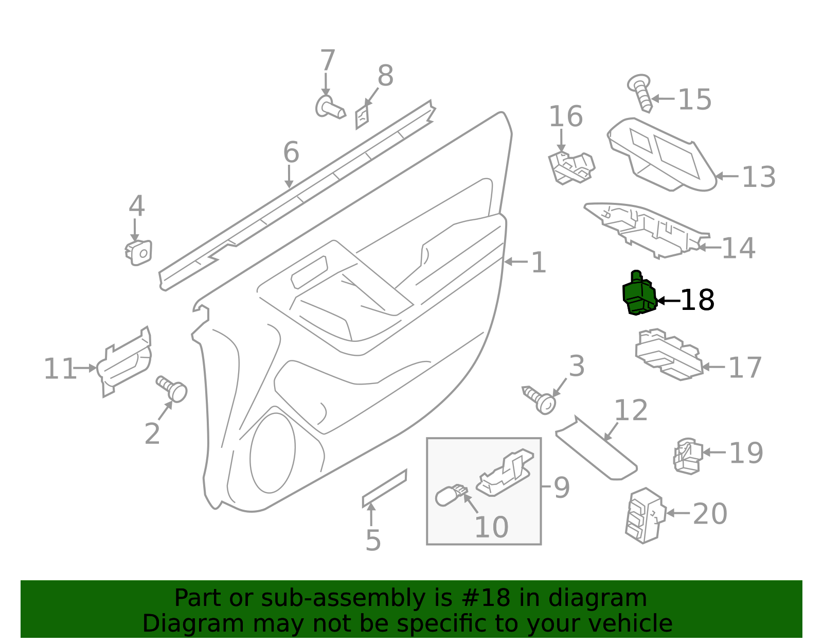 83061FJ010 - 2012-2021 Subaru - Mirror Switch | OEM Subaru Parts Center