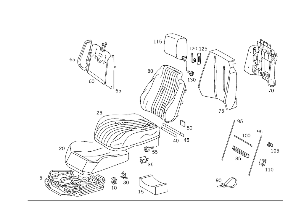 129-910-28-50 - Padding 1990-1997 Mercedes-Benz | Mercedes-Benz USA Parts