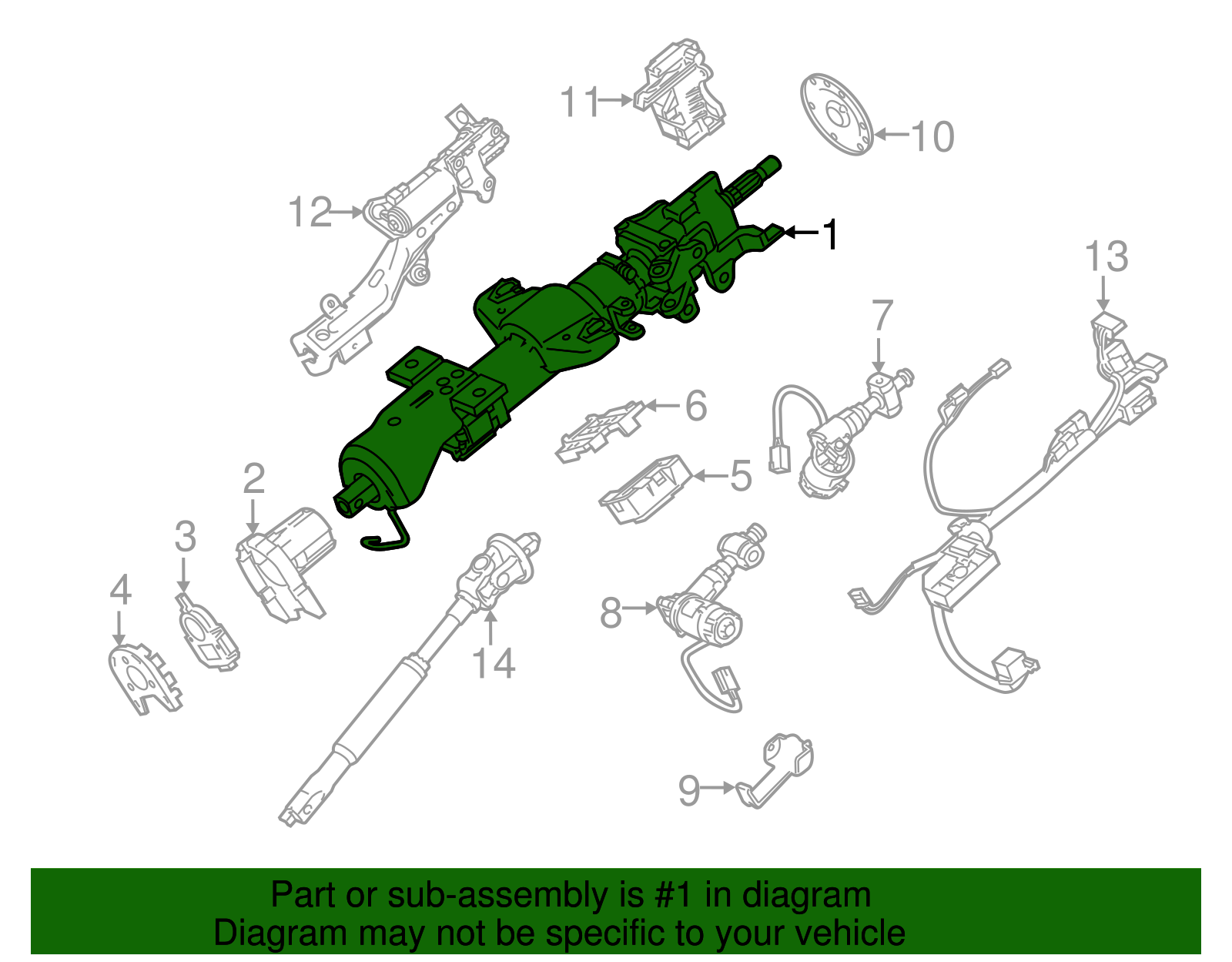 2015-2020 GM Steering Column 23381949 | Capital Chevy Parts