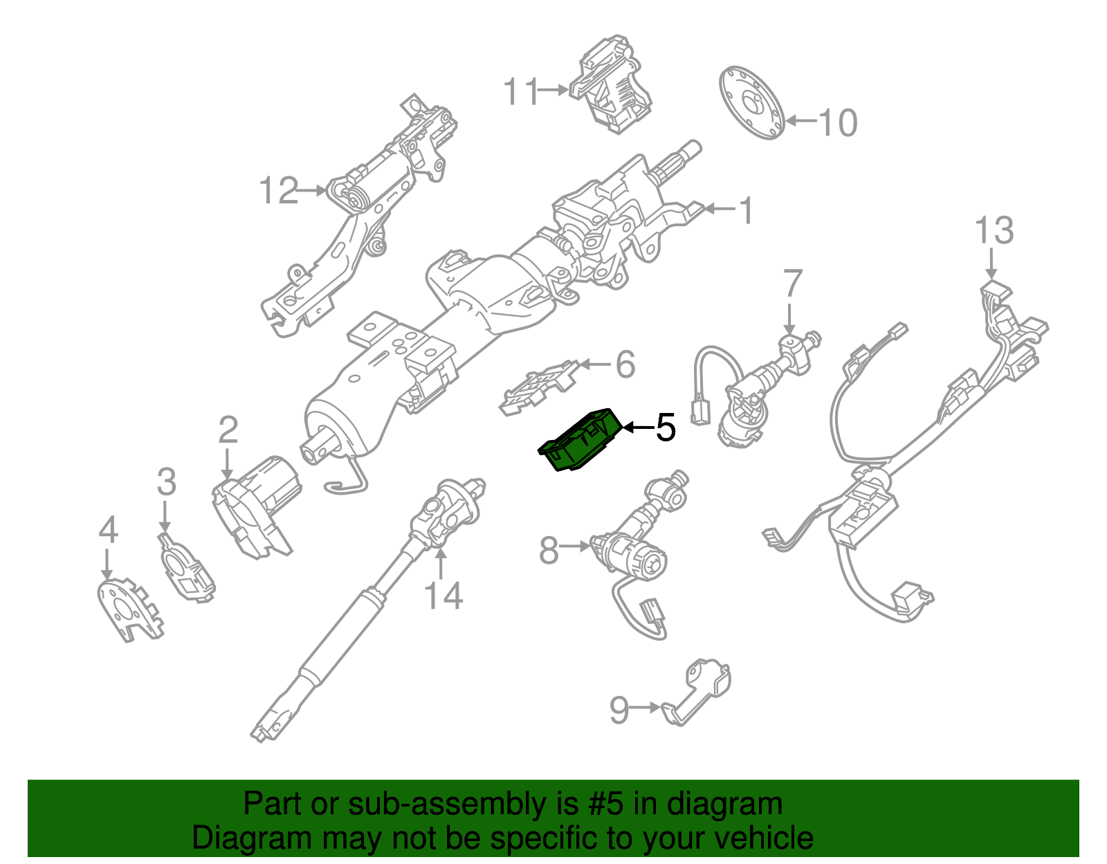 OEM GM Steering Column Tilt Wheel and Telescope Control Module For 2015 ...