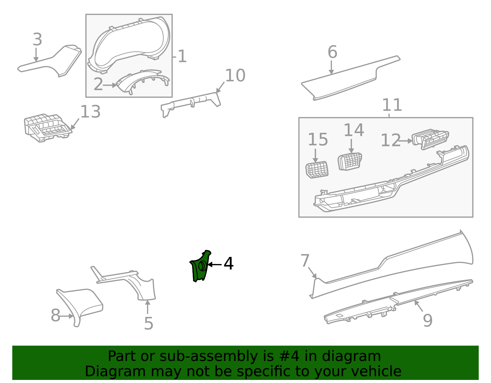 2021-2025 Toyota Sienna Cluster Bezel 55412-08080 | Toyota Parts Center