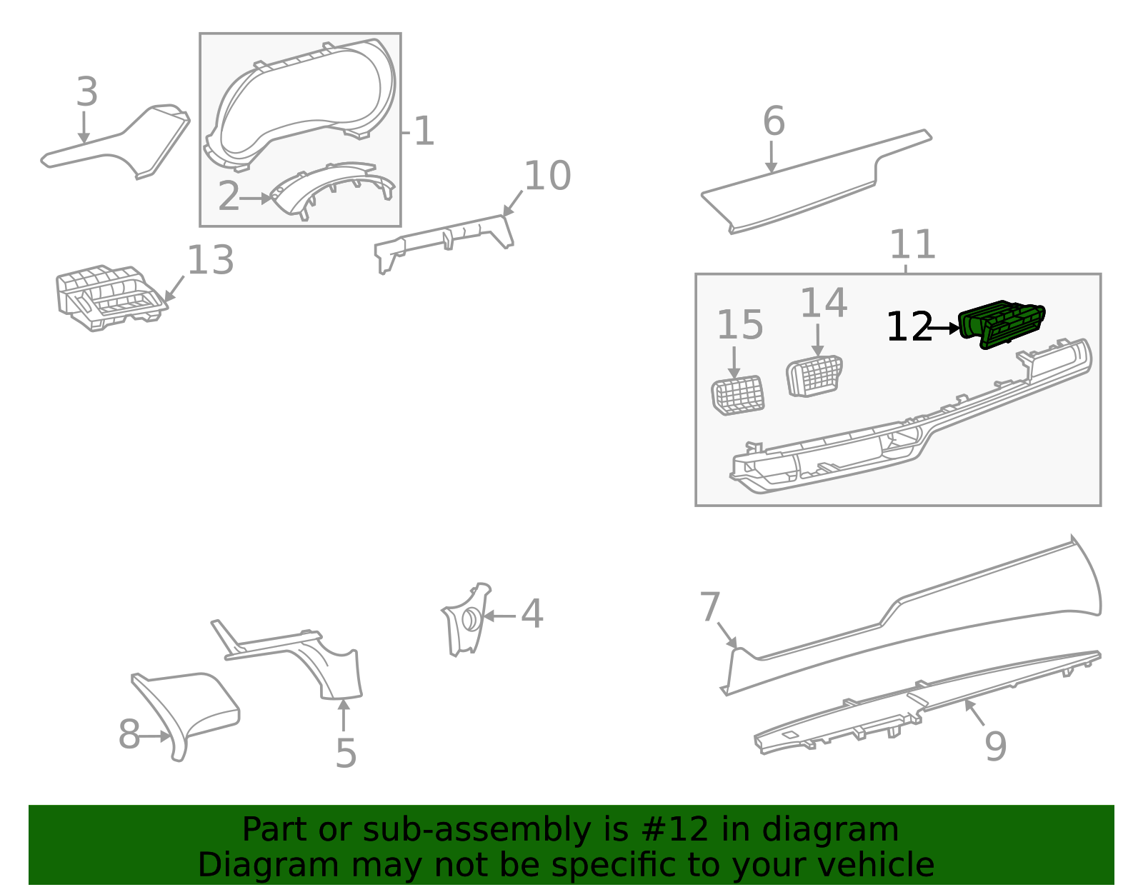 2021-2024 Toyota Sienna Air Vent Grille 55680-08060 | Toyota Parts Center