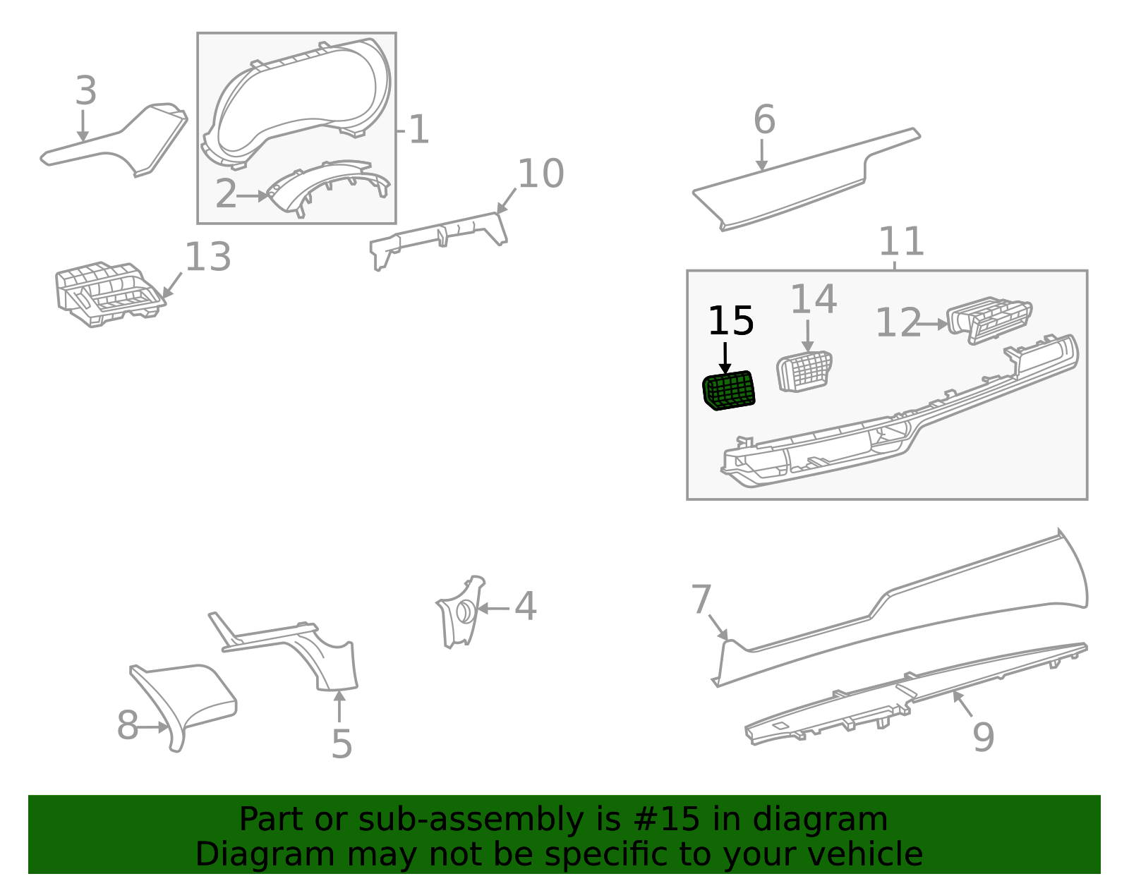 55660-08070 - Toyota Air Vent Grille 2021-2025 Toyota Sienna ...