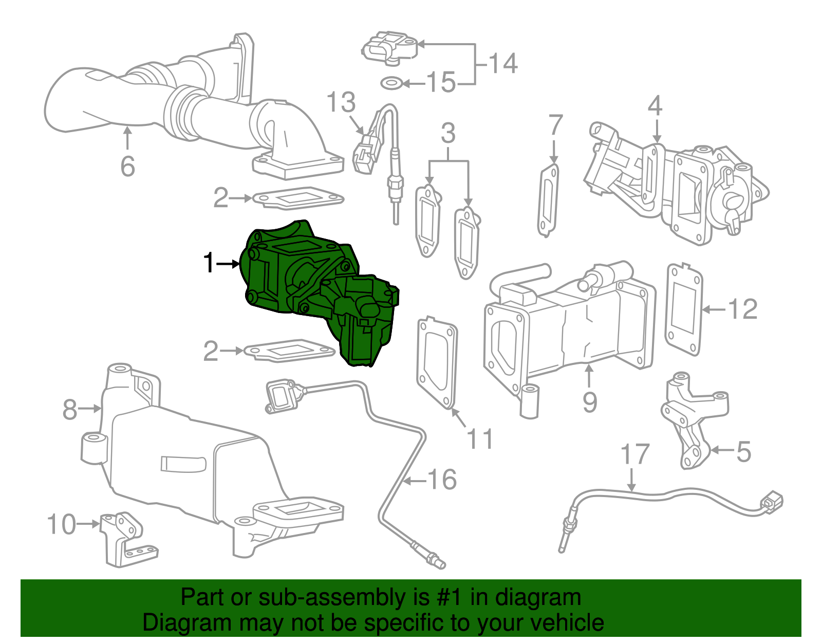 2011-2016 GM Exhaust Gas Recirculation (EGR) Valve 12665547 | Capital ...