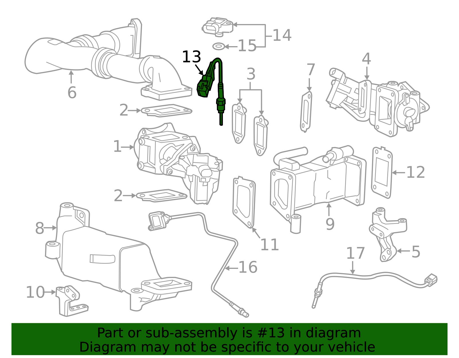 12634536 - 2010-2016 GM - Exhaust Gas Recirculation (EGR) Valve ...