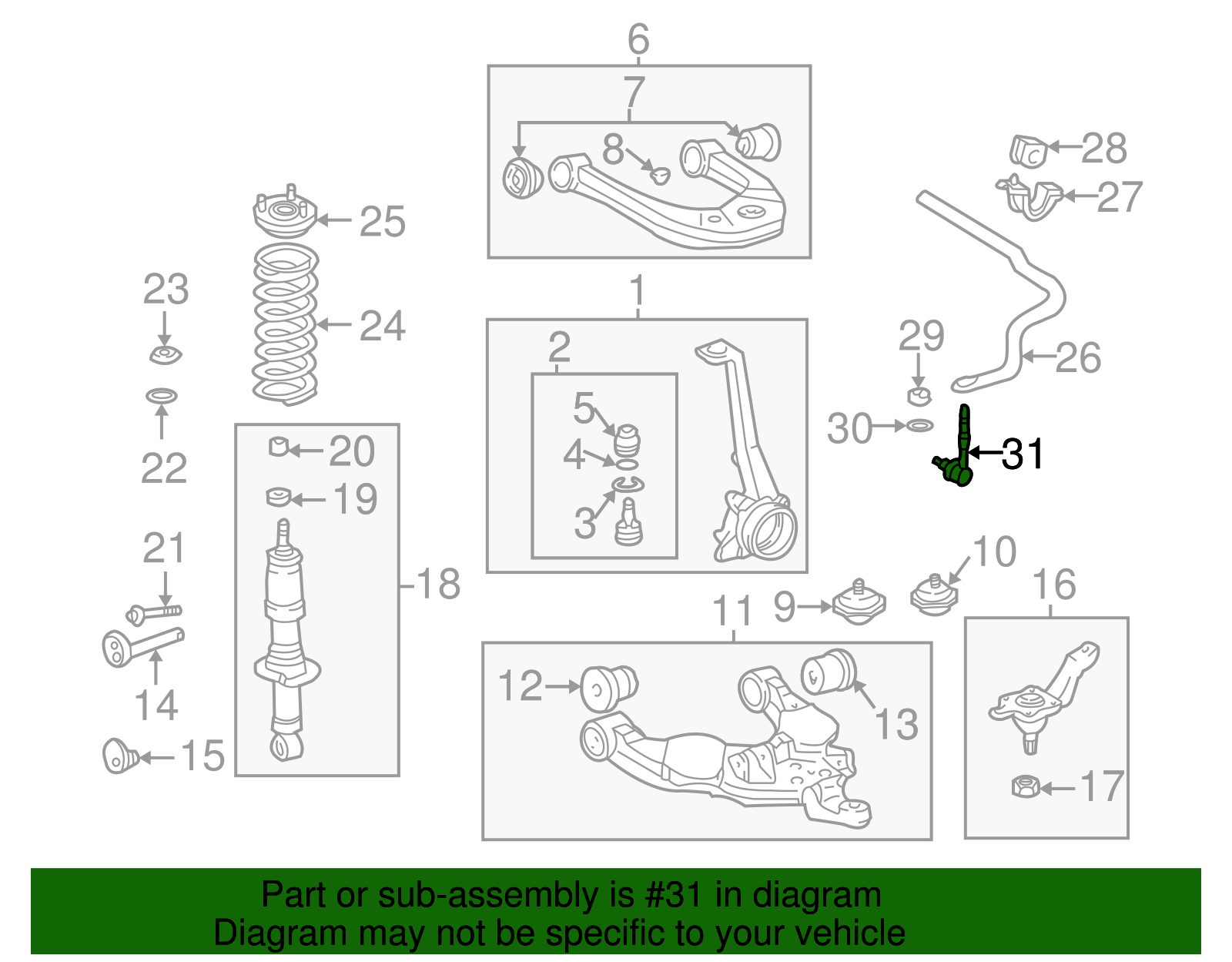Genuine Toyota Link Assembly part# 48820-34010 for 2001-2007 Toyota ...