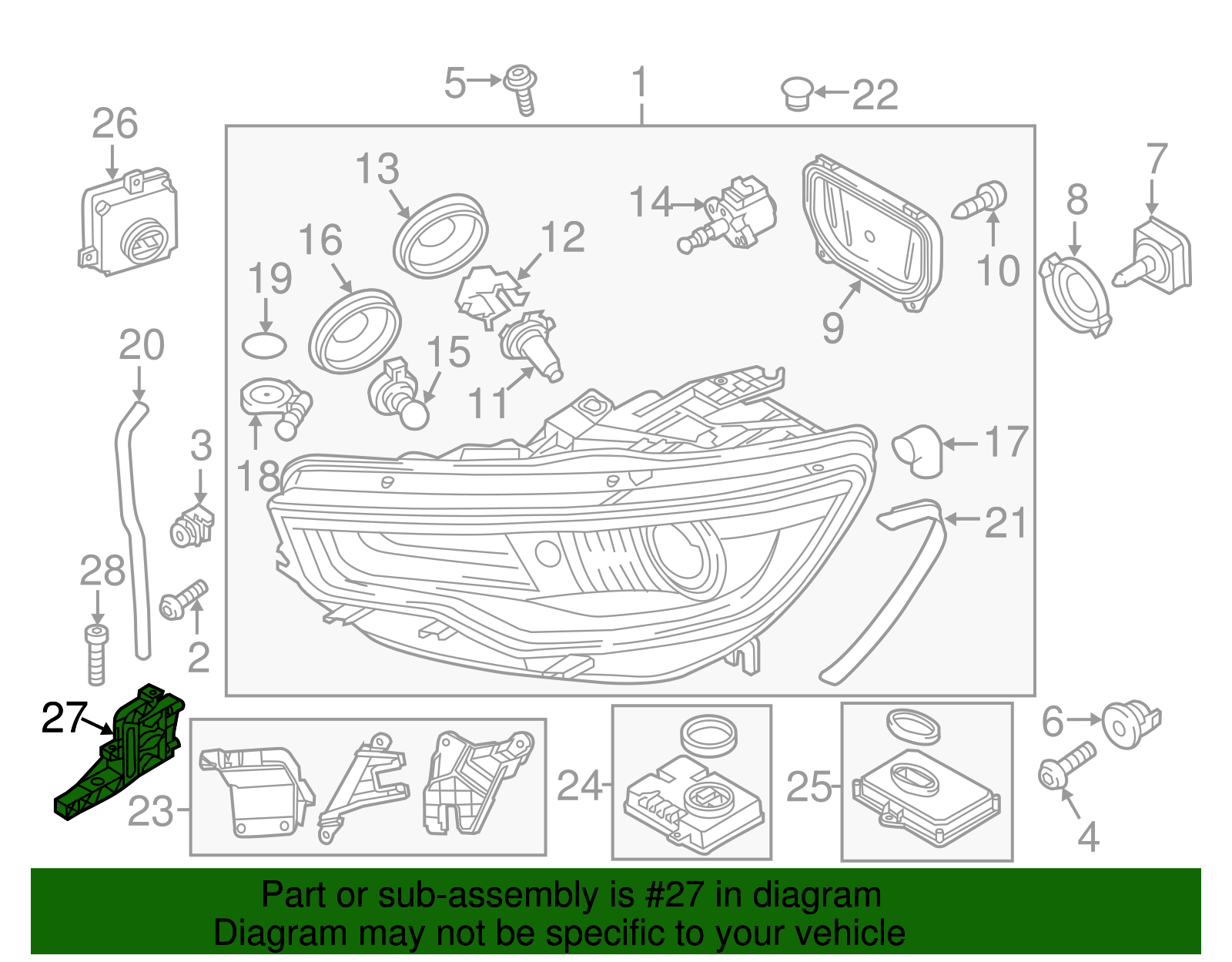 4G0-805-608 - Mount Bracket 2012-2015 Audi | Audi OEM Parts Guy