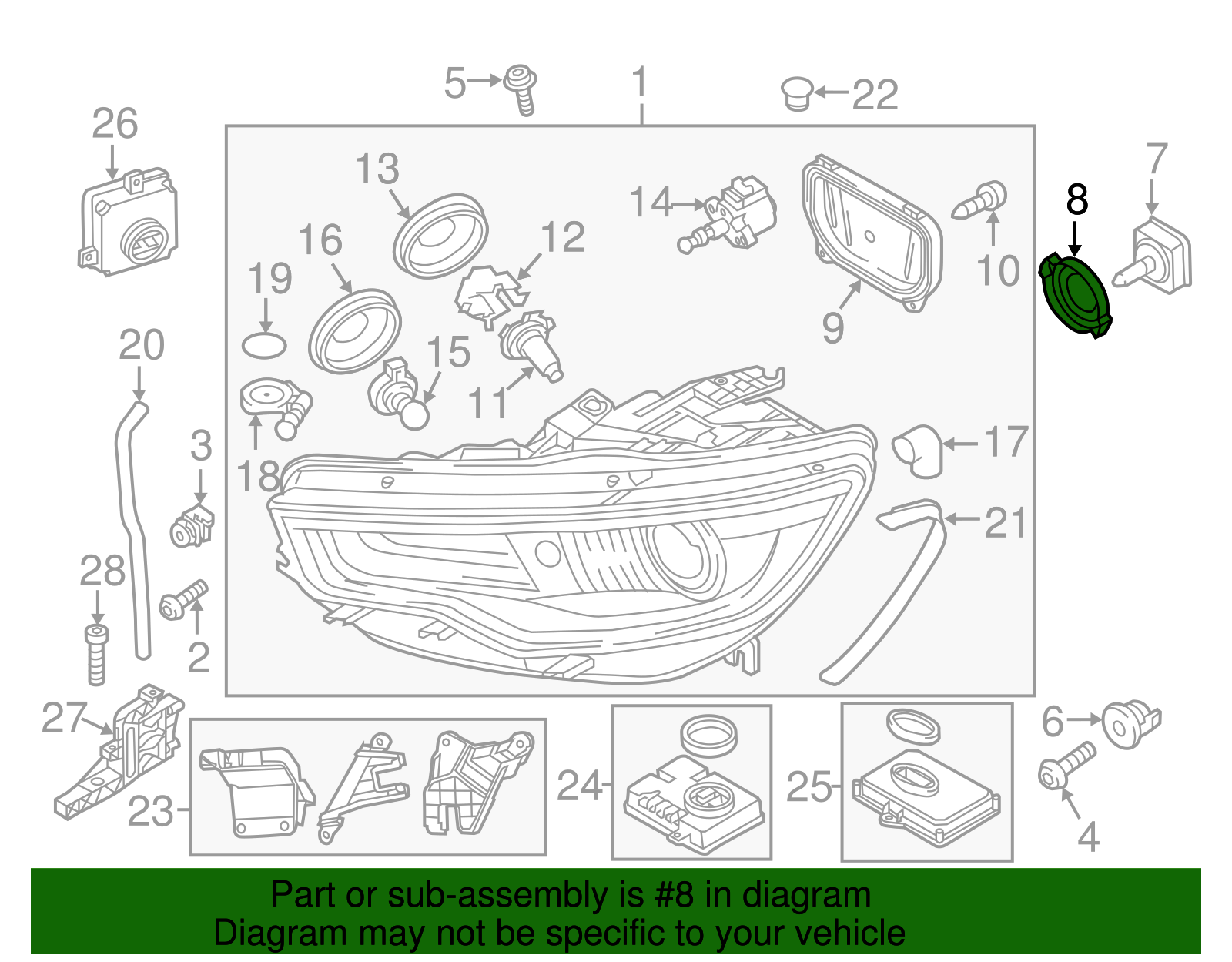2009-2015 Audi Retainer Ring 8P0-941-621 | Audi USA Parts