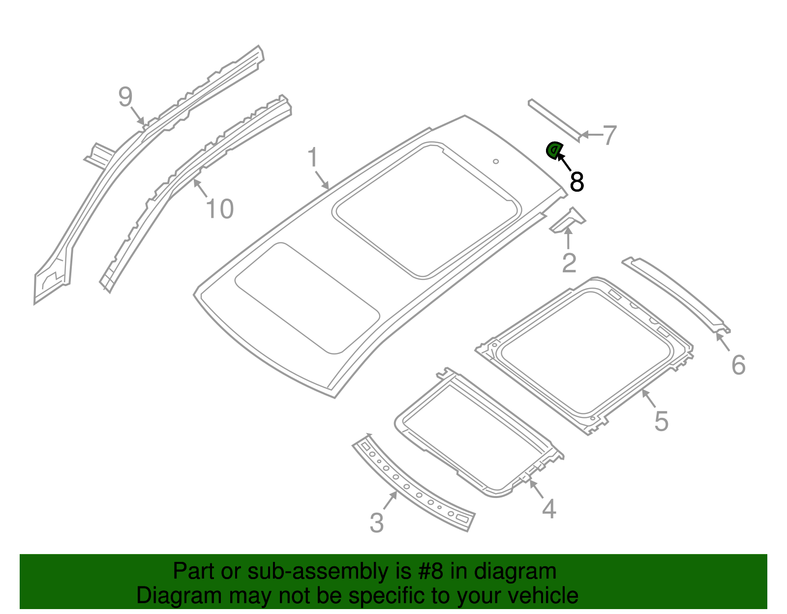 2013-2025 Nissan Rear Seal Grommet 76848-7S200 | QuirkParts
