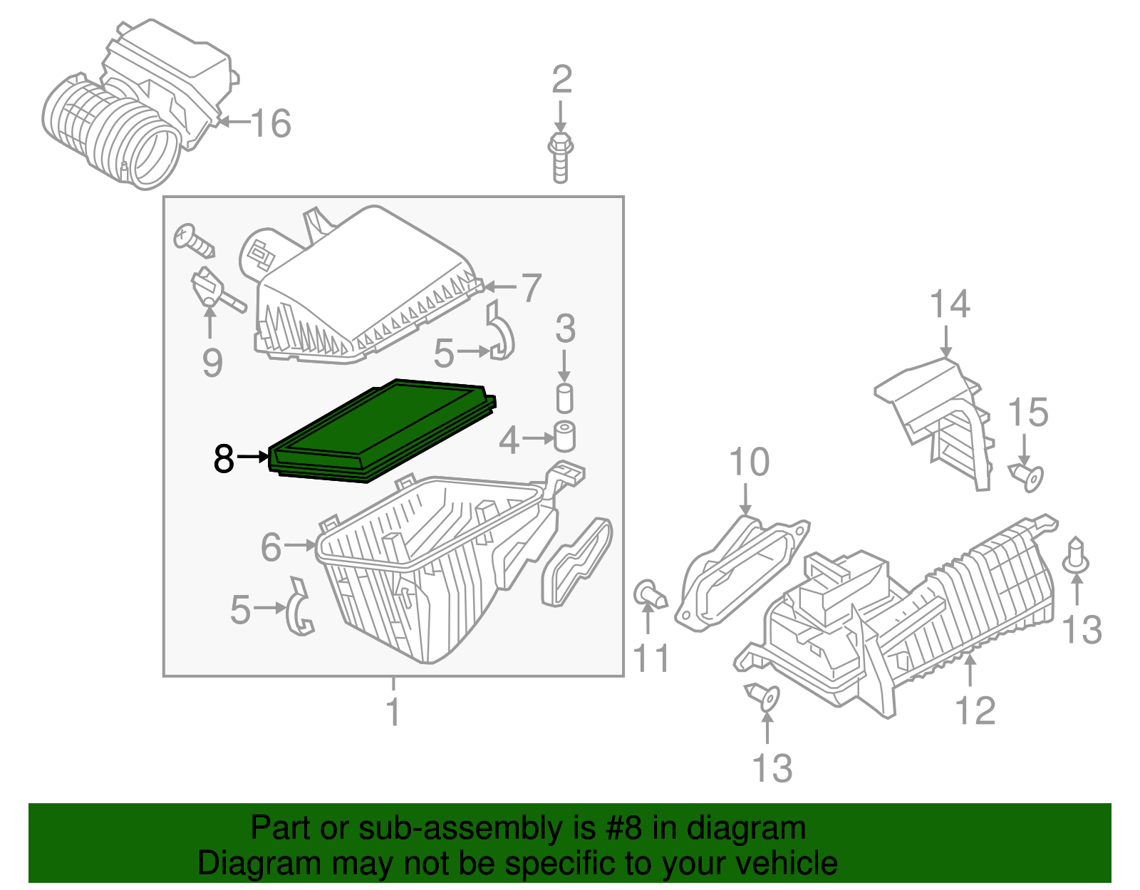 16546-1LA0A - Air Filter 2017-2024 Nissan Armada | Nissan Parts ...
