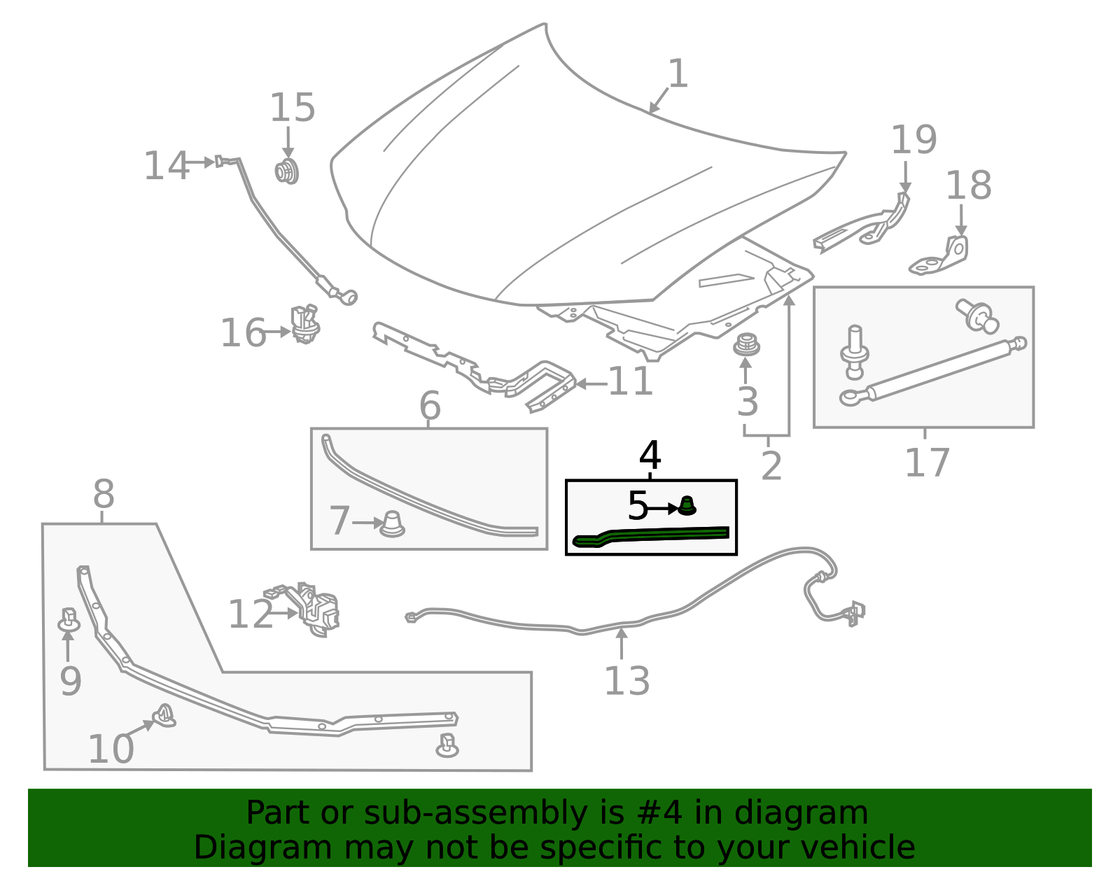 74149-T3L-A00 - 2013-2015 Honda Accord - Rubber L Hood Seal | Honda ...