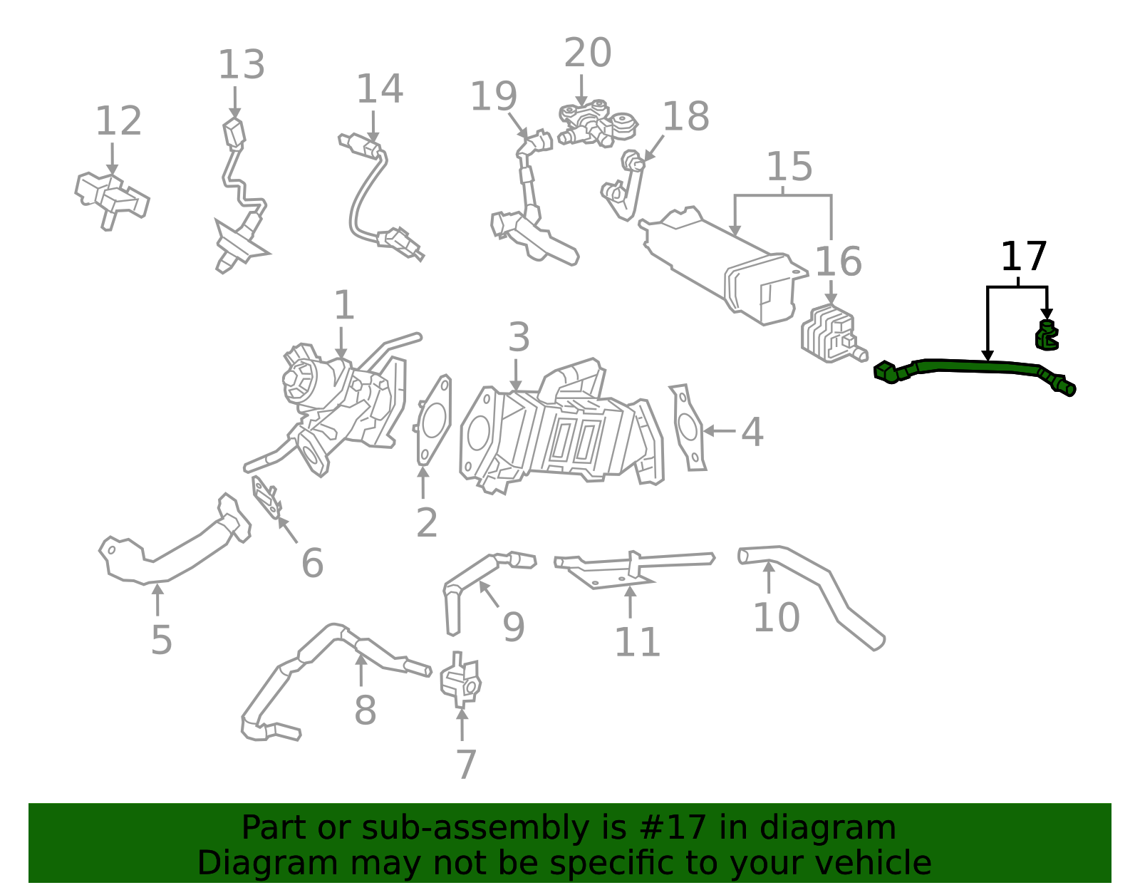 2020-2025 Toyota Corolla Evaporative Emissions System Lines 77404-12100 ...