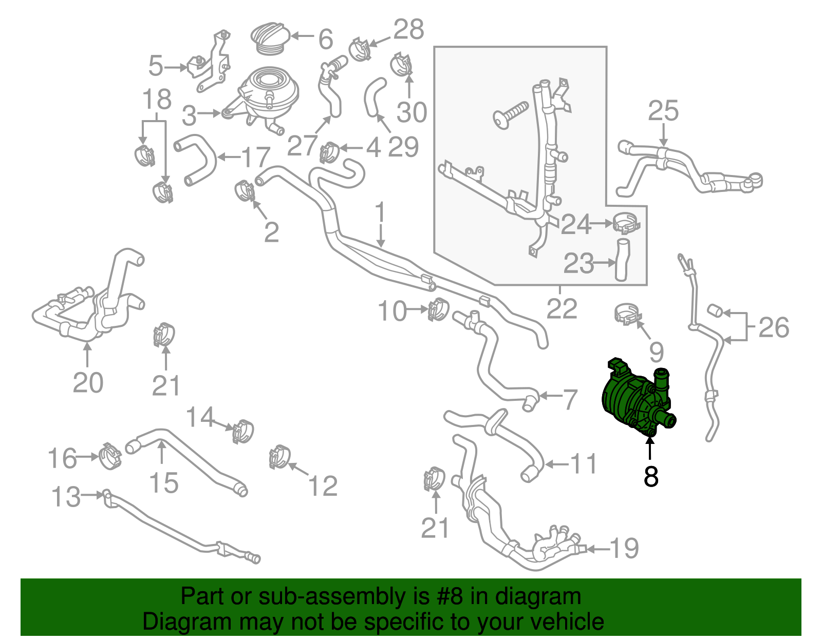 2011-2018 Porsche Auxiliary Pump 958-606-567-00 | Sunset Porsche Parts