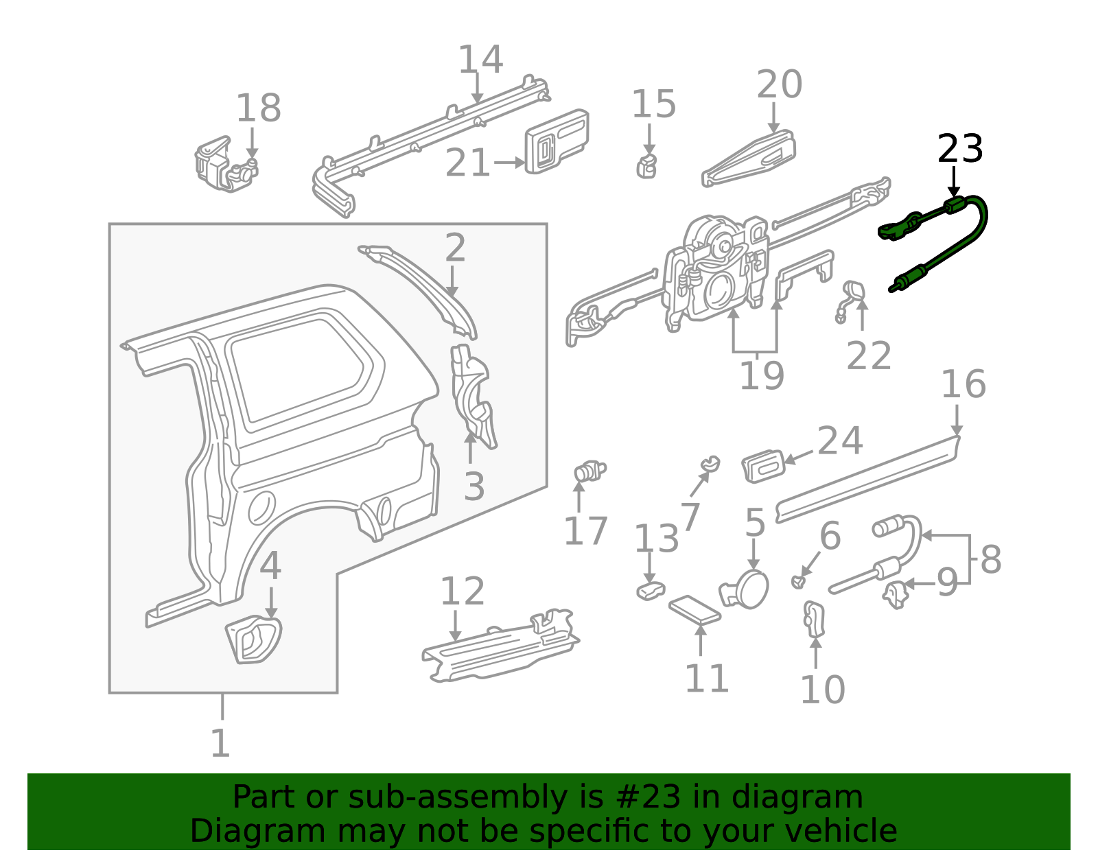 1999-2004 Honda Odyssey Cable 74380-S0X-A01 | OEM Parts Online