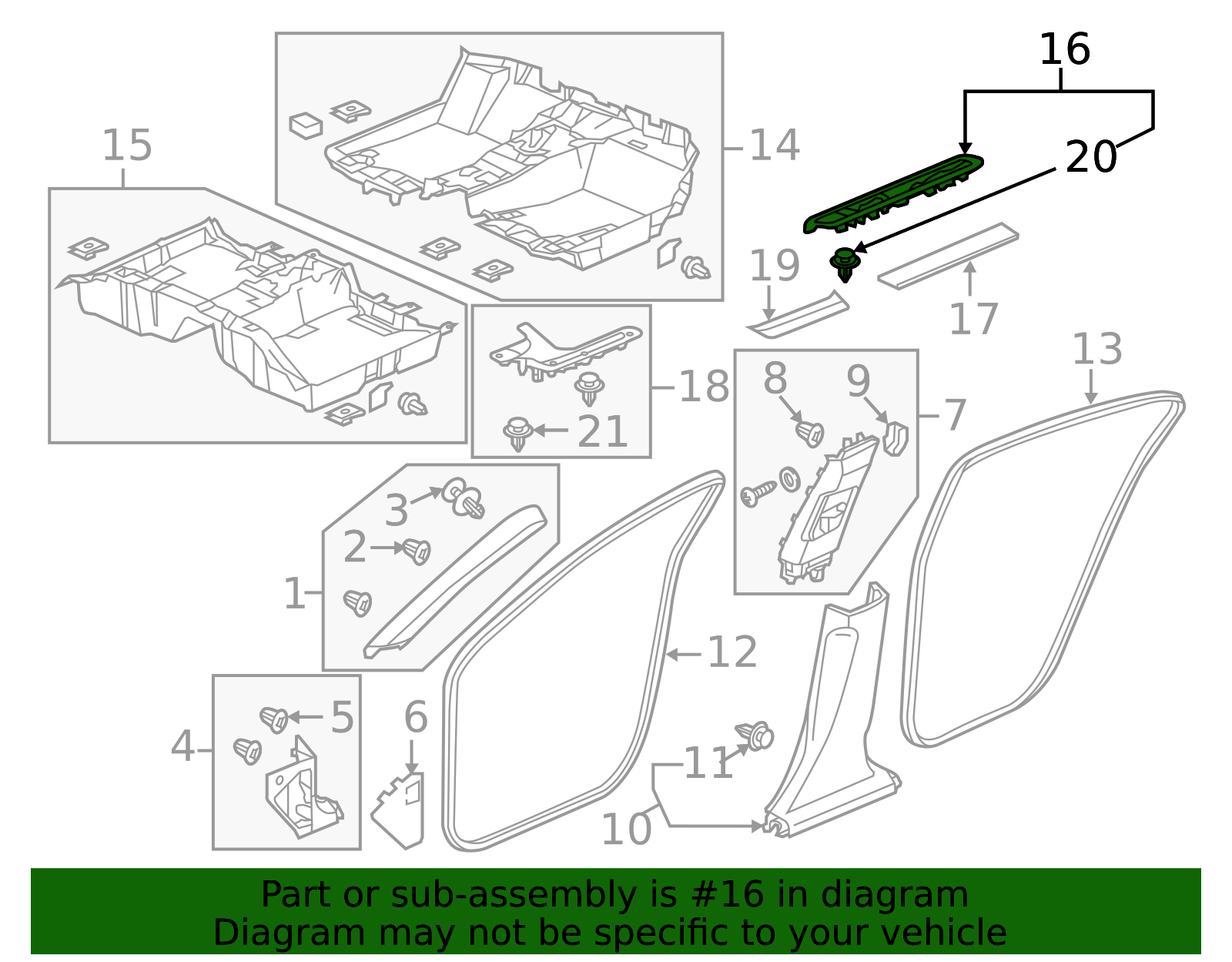 Genuine OEM Acura - Front Sill Plate Part# 84201-TY2-A02ZC | Acura ...