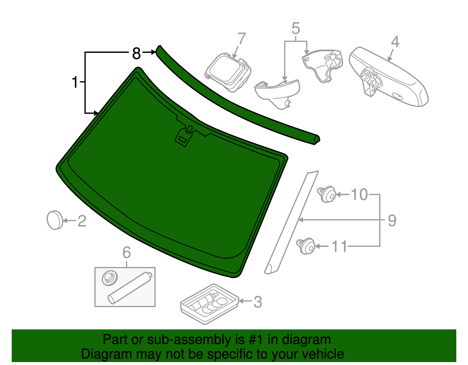 Genuine OEM Windshield Part# LR190087 Fits 2014-2016 Land Rover LR4: Up ...