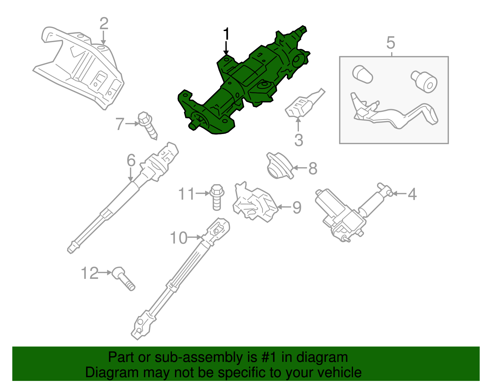 2015-2017 Ford Steering Column FL1Z-3C529-AA | Ford OEM Parts Outlet