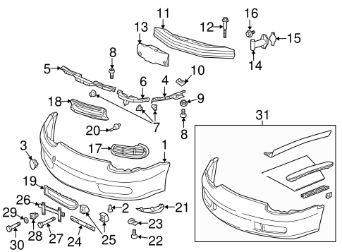 Bumper & Components - Front for 2001 Porsche Boxster | OEM Parts Online