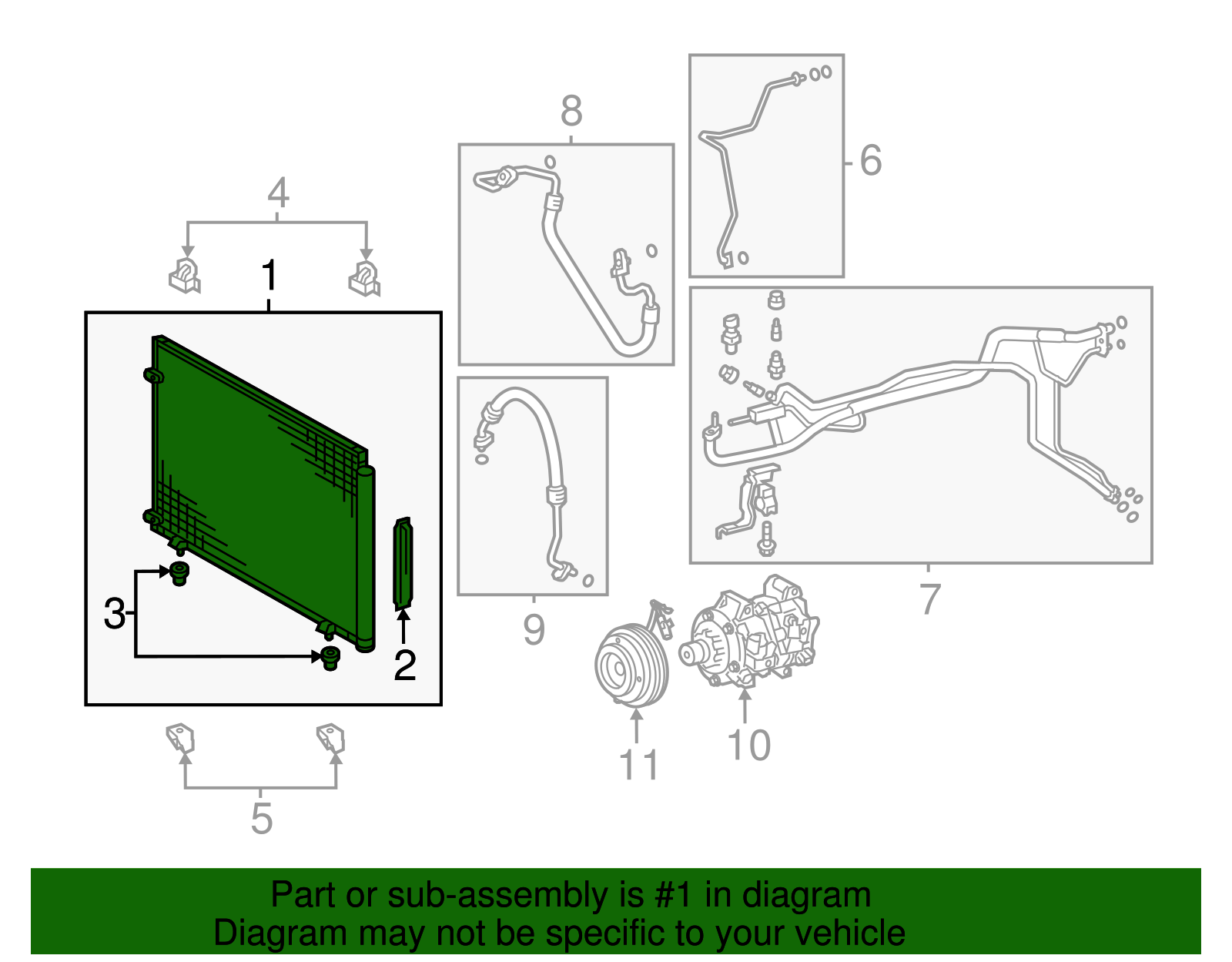 2011-2016 Toyota Sienna Condenser 88460-08020 | Toyota Parts Center