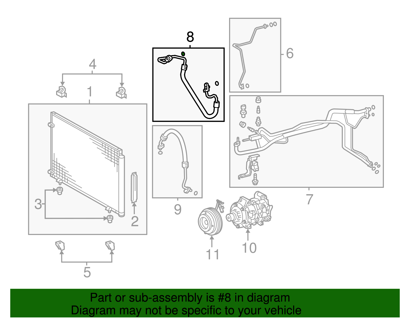 2015-2016 Toyota Sienna 2015-2016 Toyota Sienna - Discharge Hose 88703 ...