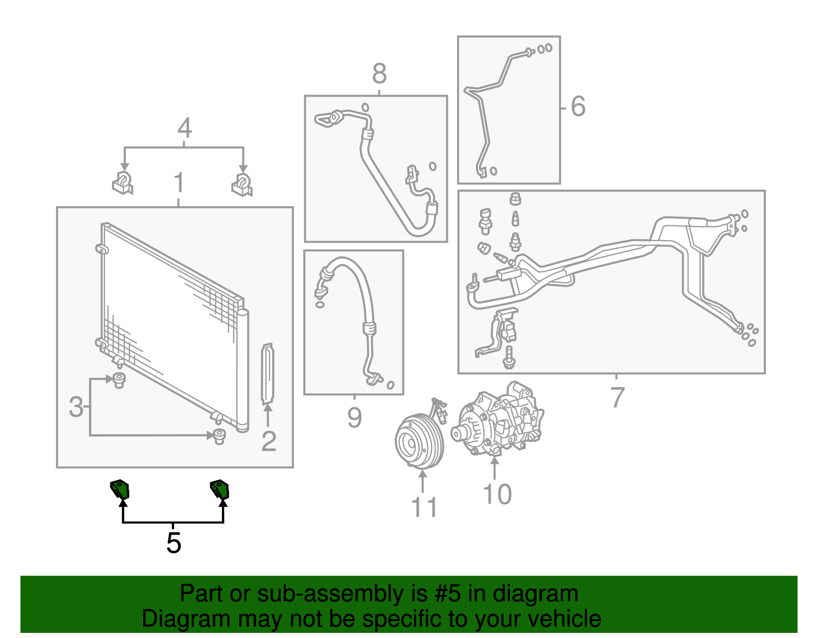 Genuine Toyota Lower Mount part# 88688-0E100 for 2011-2016 Toyota ...