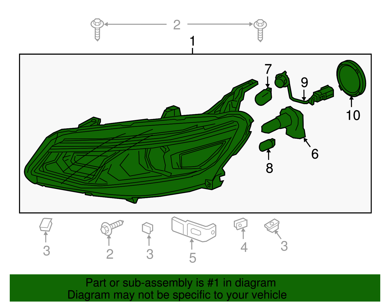 84653387 - 2016-2018 Chevrolet Malibu - Headlight | Partners Chevy