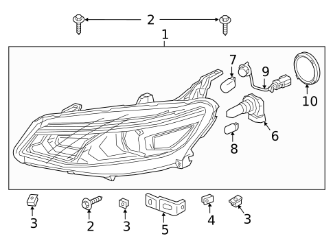 Headlamp Components for 2025 Chevrolet Silverado 2500 HD | Malouf Parts ...