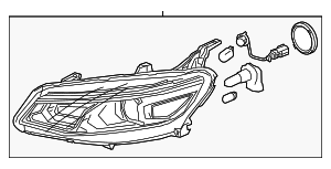 2016-2018 Chevrolet Malibu Passenger Side Headlamp 84653388 | GM Parts ...