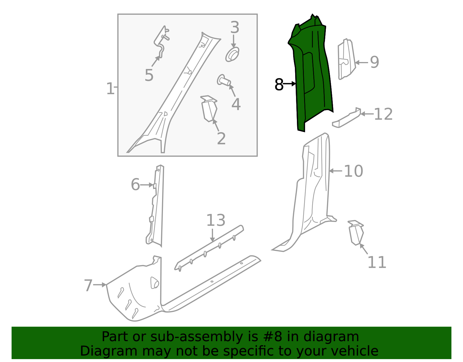 95B-867-244-7F3 - High-Quality Door Pillar Post Trim Set for 2015-2018 ...