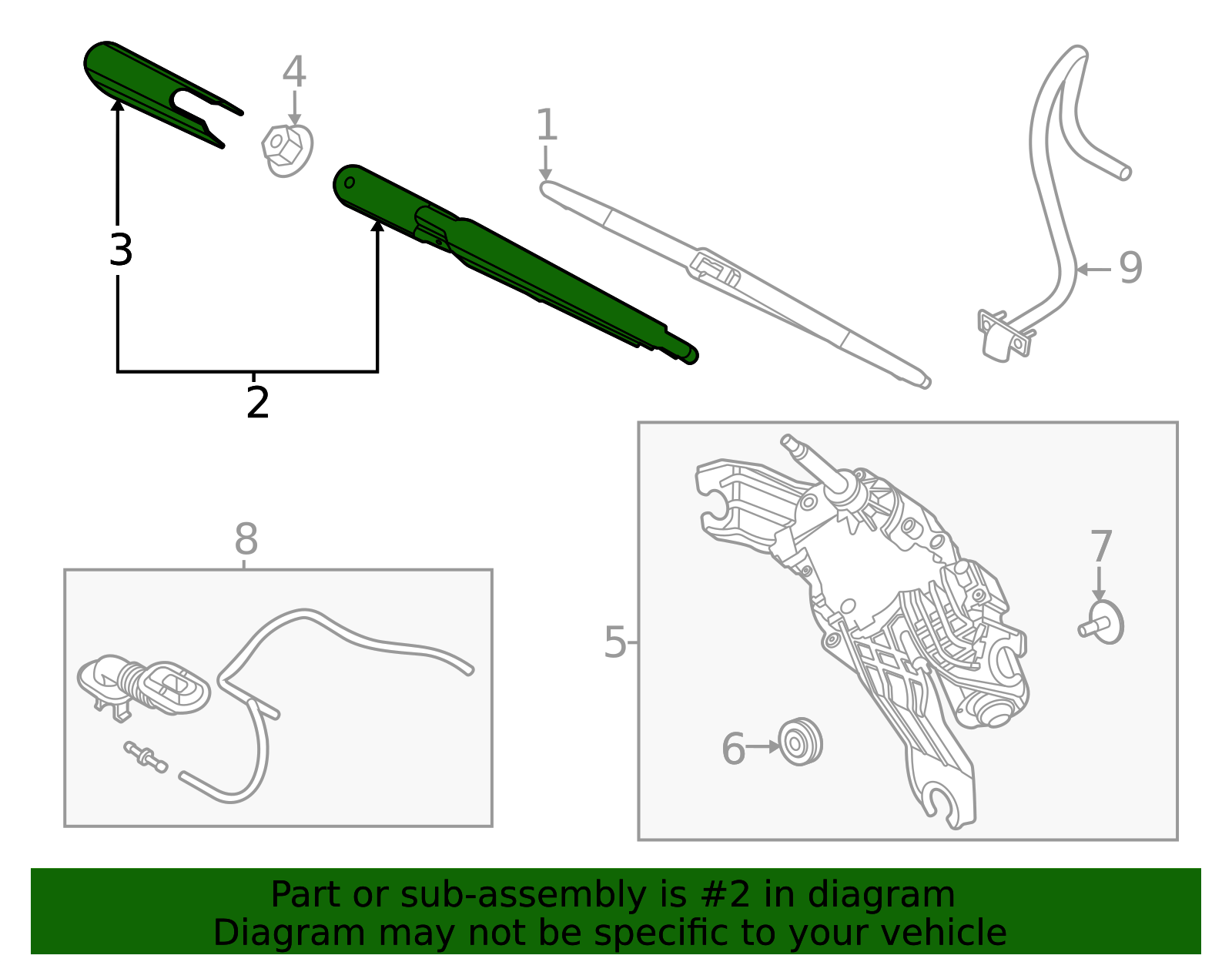 98820-T6000 - High-Quality Wiper Arm for 2021-2025 Genesis GV80 ...