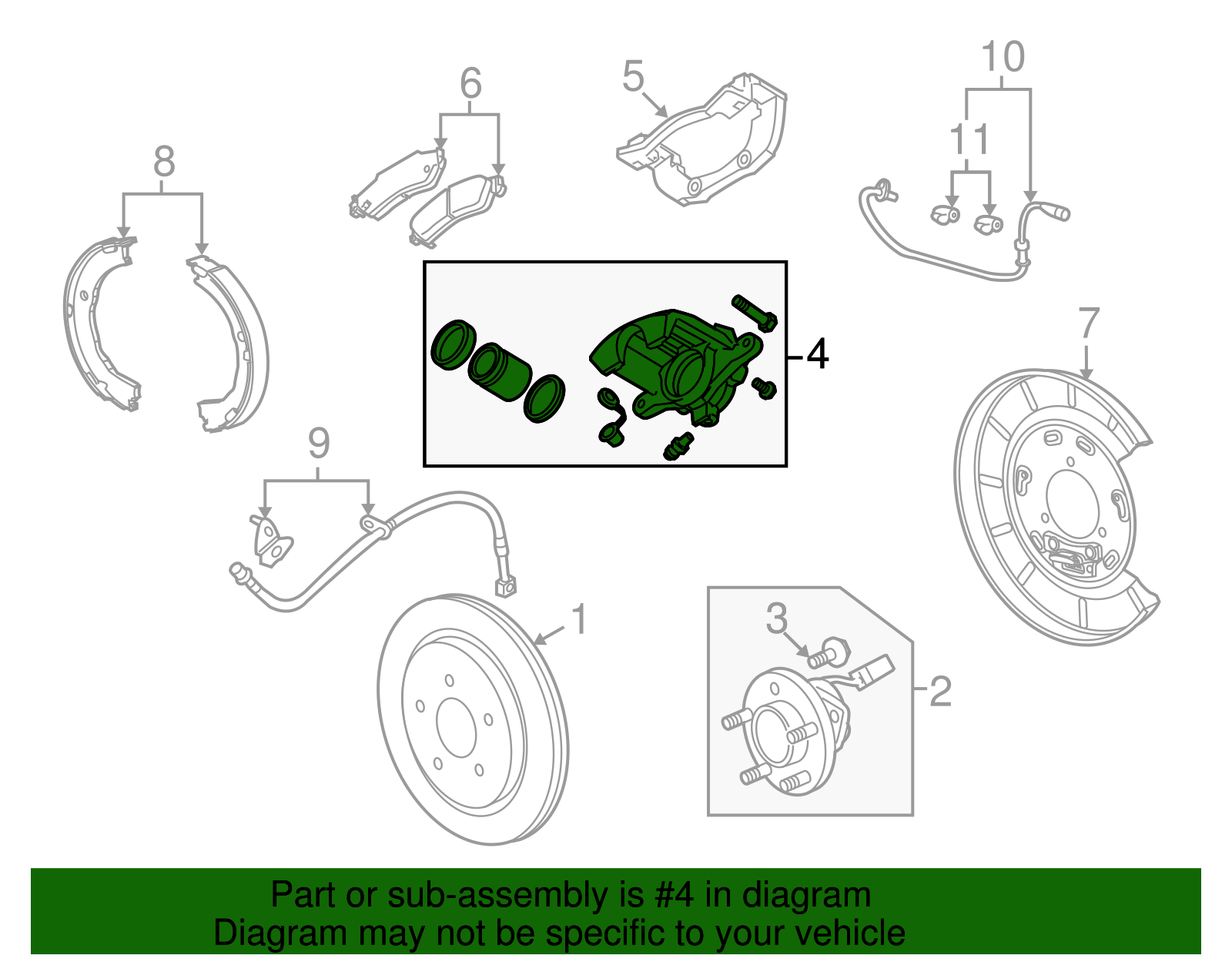 2008-2016 GM Rear Disc Brake Caliper Assembly 25843041 | Capital Chevy ...