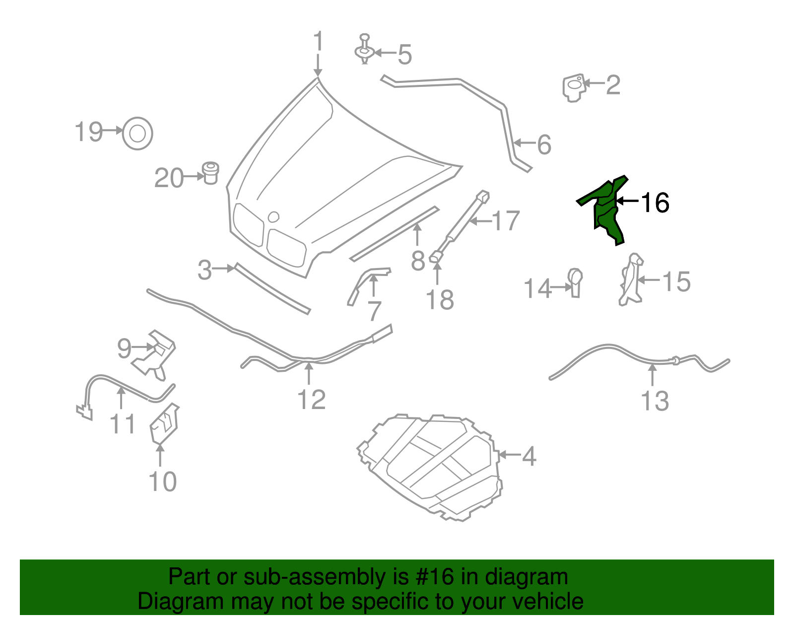 Genuine BMW 41-00-7-198-617 | Hinge | FREE Shipping on Most Orders $499 ...