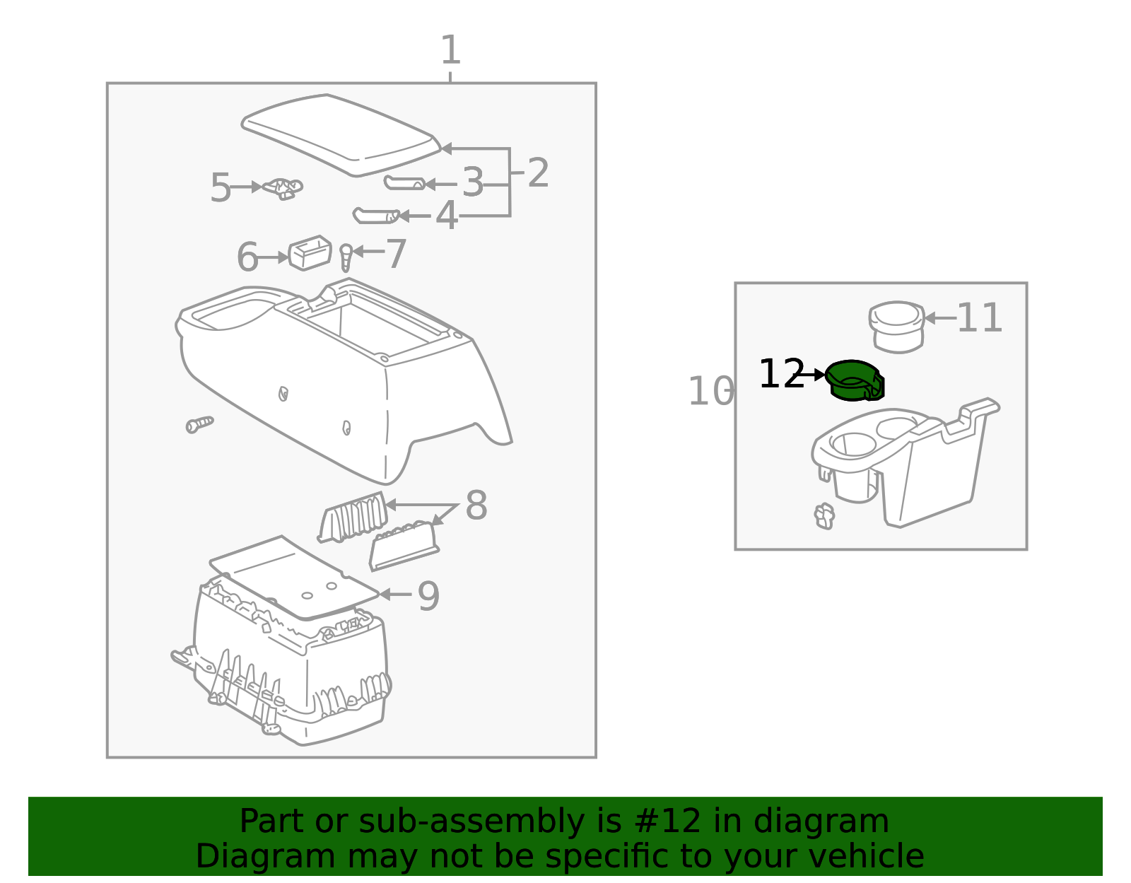 2000-2006 Toyota Tundra Console Cup Holder 58856-0C010 | Frontier Toyota