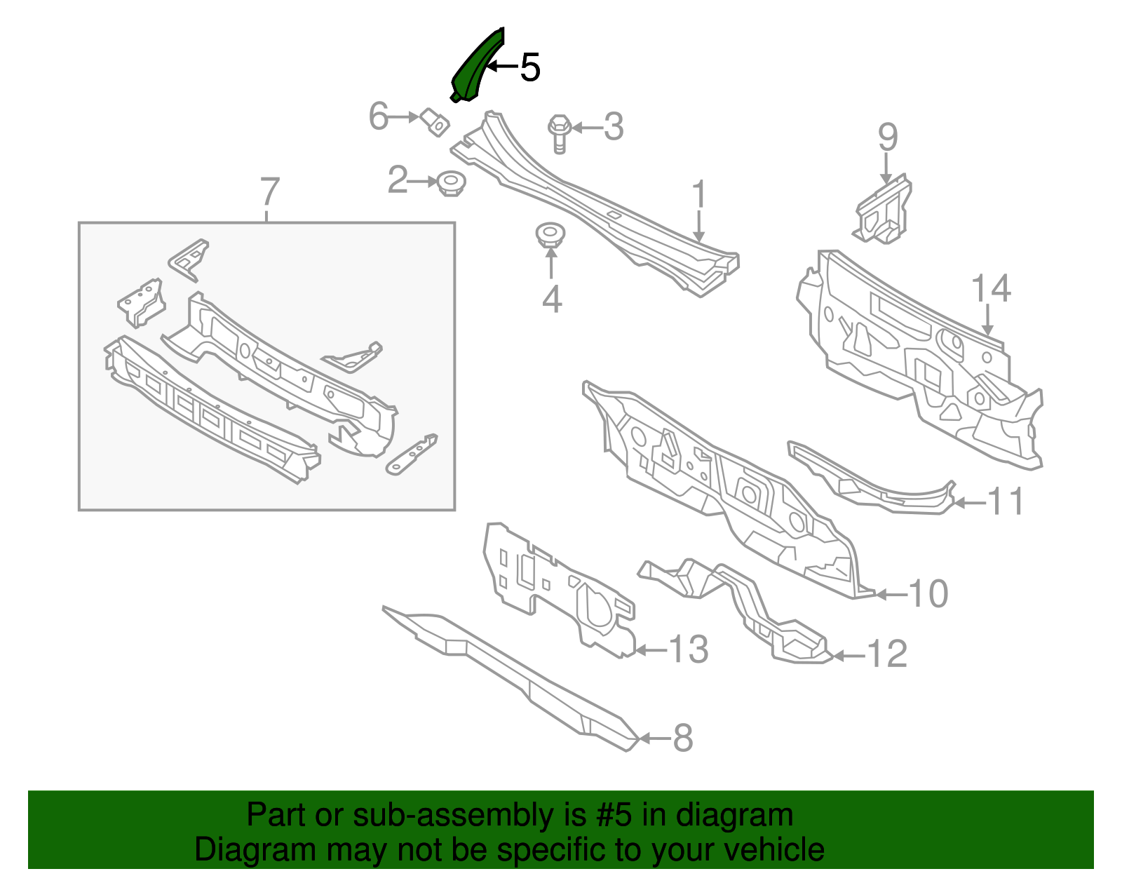 2006-2012 Lincoln Vent Grille 6H6Z-5402228-AB | Ford OEM Parts Outlet