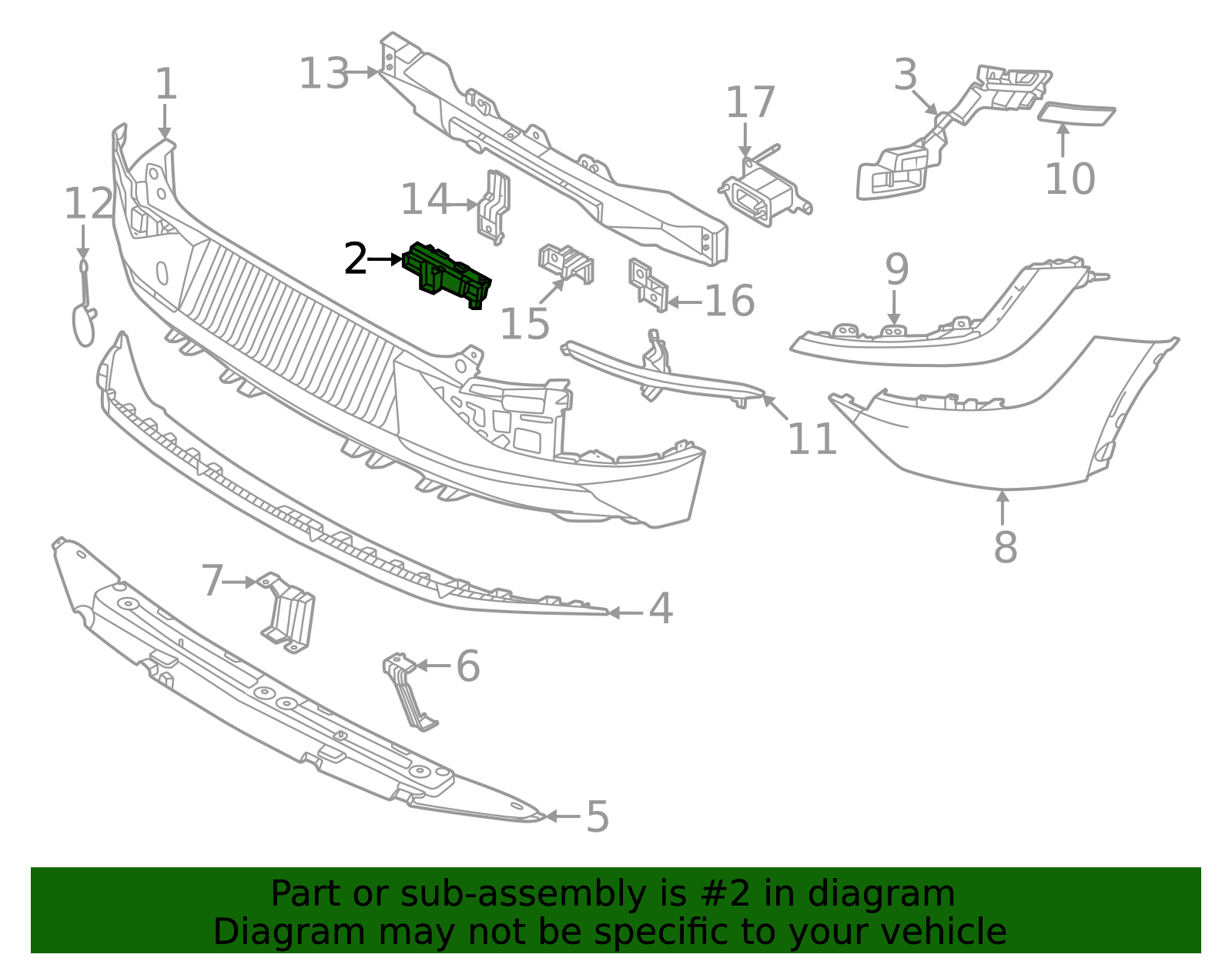 86625-CV000 - Bumper Bracket 2022-2024 Kia EV6 | Kia.Parts Store