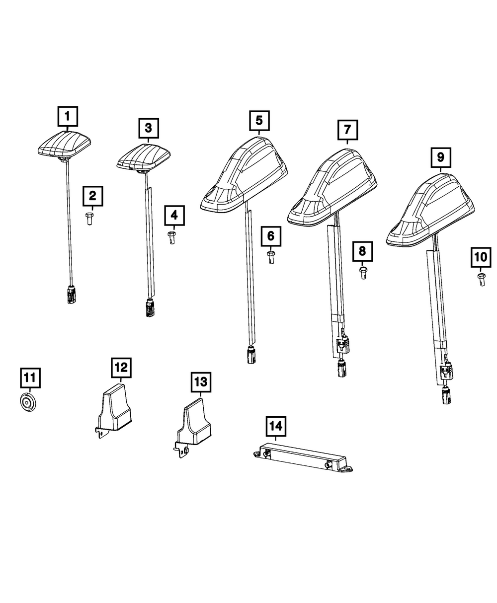 68537883AA - Antenna Body And Cable 2023-2026 Ram | The Official Mopar ...