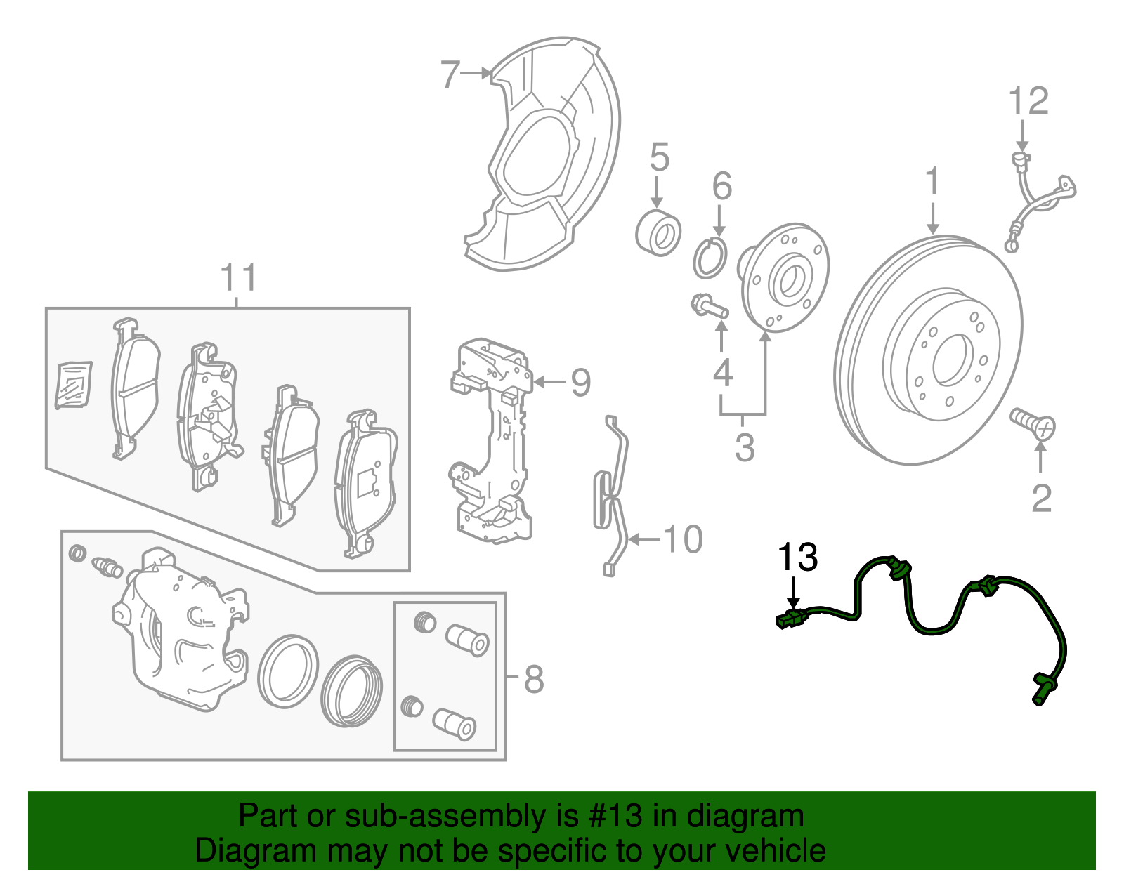 57455-TVA-A03 - ABS Wheel Speed Sensor 2018-2022 Honda Accord | Honda ...
