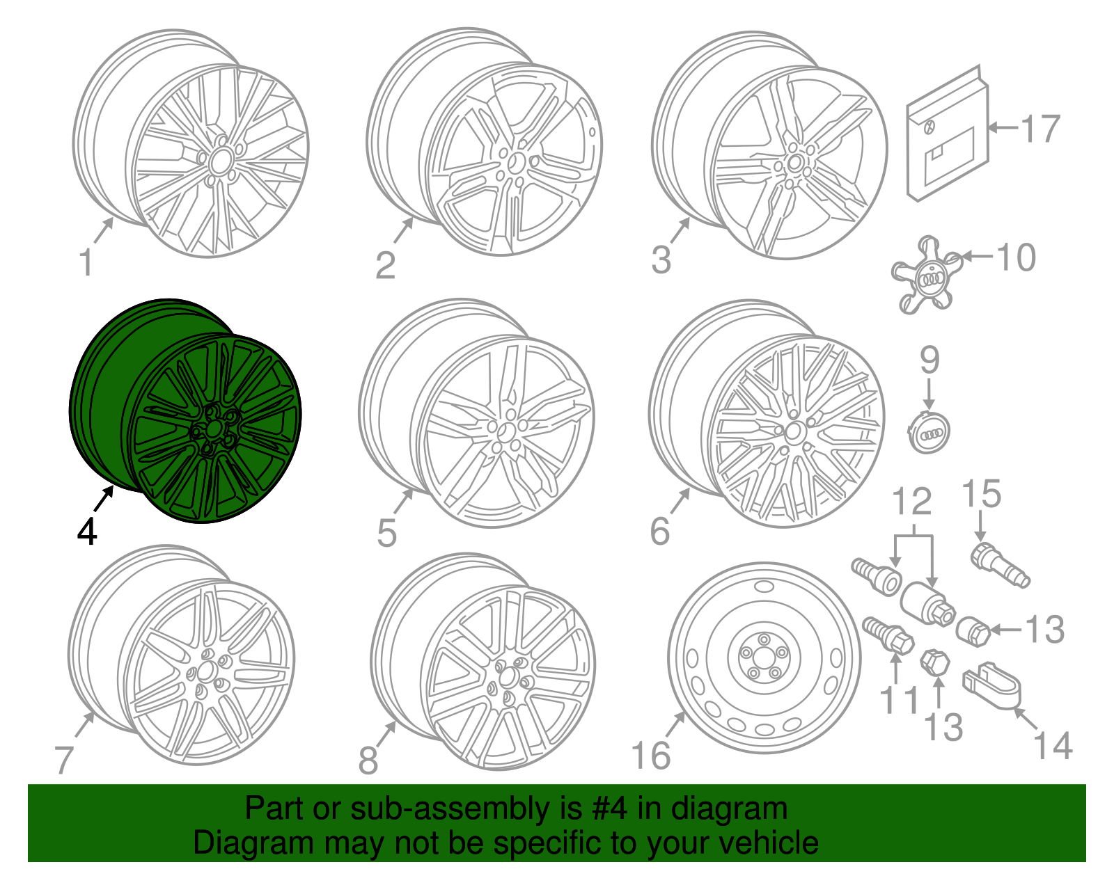 4H0-601-025-BP - Wheel, Alloy 2012-2018 Audi | Audi OEM Parts Guy