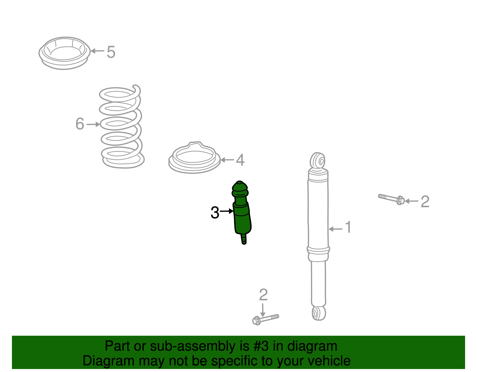 2007-2017 GM Rear Suspension Jounce Bumper 15785319 | Capital Chevy Parts